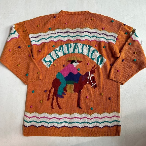 Vintage | Sweaters | Vintage Worlds Apart Simpatico Aztec Open Cardigan ...